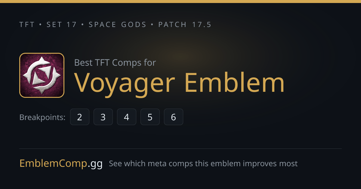 Best TFT Comps for Voyager Emblem - Set 17 | EmblemComp.gg